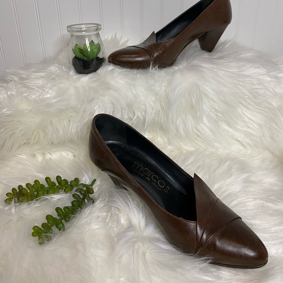 marcos | Shoes | Vintage Marcos Leather Heels Made In Italy | Poshmark